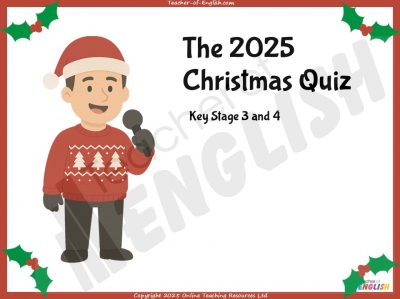 2025 Christmas Quiz for KS3 and KS4 teaching resources activities