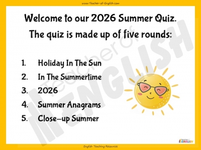 2026 End of Year Summer Quiz for KS3 and KS4 teaching resources activities