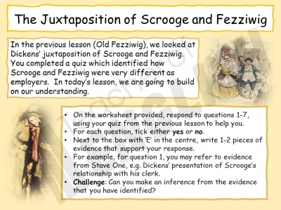 A Christmas Carol - Fezziwig and Scrooge teaching resources
