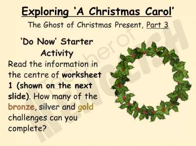 A Christmas Carol - Ghost of Christmas Present Part Three teaching ...