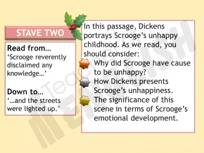 A Christmas Carol - Scrooge's Childhood teaching resources lessons