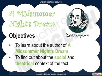 A Midsummer Night's Dream - Year 6 teaching resources unit of work