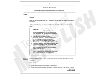AQA GCSE English Literature Exam Preparation - Macbeth teaching ...
