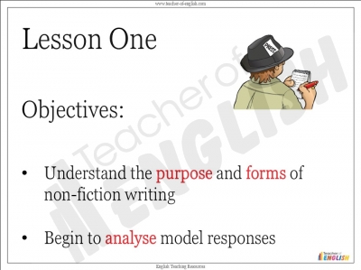 AQA GCSE Non-fiction Writing Unit of Work teaching resources unit of work