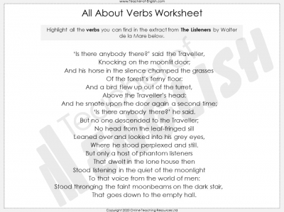 All About Verbs - KS2 teaching resources lessons