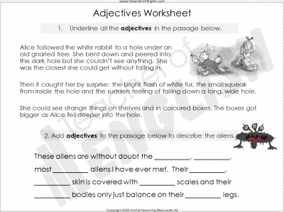 Amazing Adjectives - KS3 teaching resources lesson