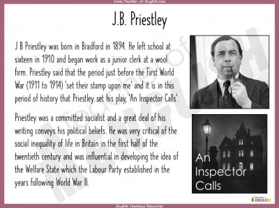 An Inspector Calls - Context teaching resources lesson
