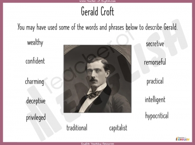 An Inspector Calls - Gerald Croft teaching resources lesson