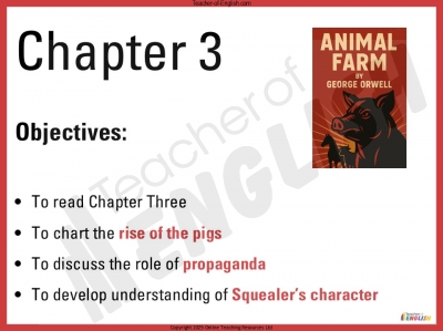 Animal Farm - Chapter 3 teaching resources lesson