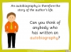 Autobiography - Year 5 and 6 teaching resources KS2 unit of work