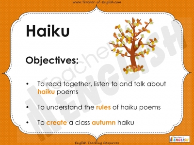 Autumn Haiku Poetry teaching resources unit of work