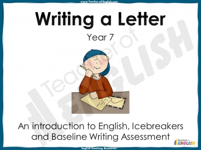 Back to School Letter - Year 7 teaching resources lesson