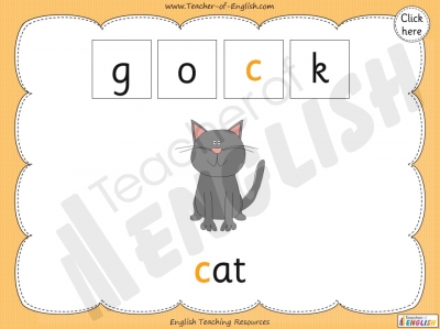 Beginning Sounds - g, o, c, k teaching resources lessons