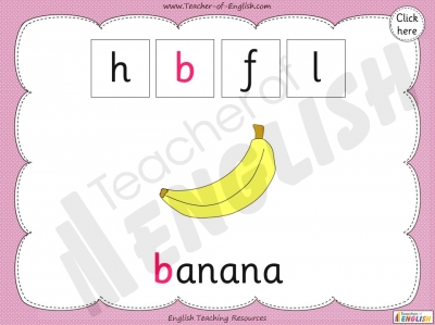 Beginning Sounds - h, b, f, l teaching resources lessons
