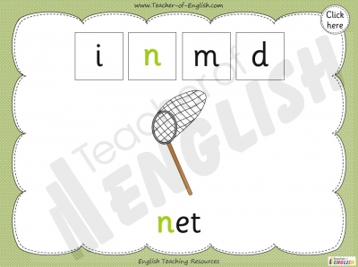 Beginning Sounds - i, n, m, d teaching resources lessons