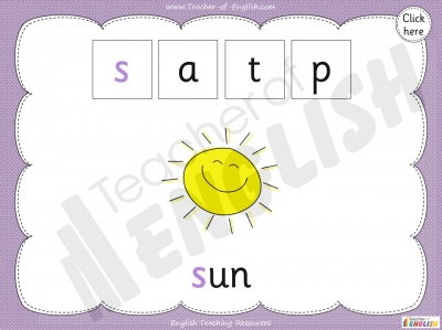 Beginning Sounds - s, a, t, p teaching resources lessons