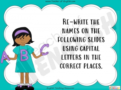 Capital Letters for Names teaching resources lessons