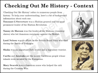 Checking Out Me History teaching resources lessons