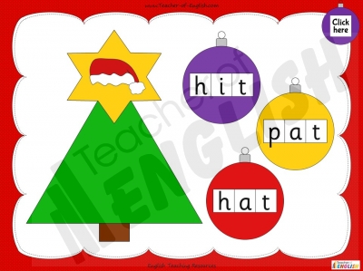 Christmas Tree CVC Words Activities - EYFS teaching resources lessons