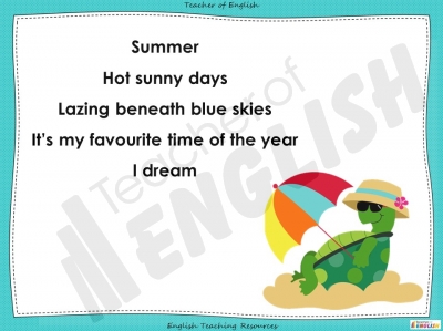 Cinquain Poetry - Year 7 teaching resources lesson