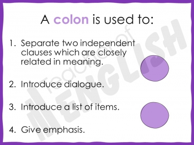 Colons - KS3 teaching resources lesson