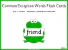 Common Exception Words Flash Cards - Year 1 teaching resources lessons