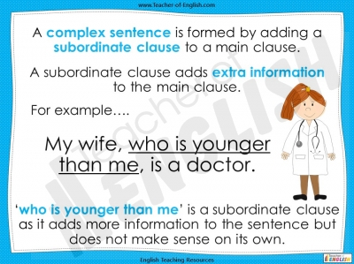 Complex Sentences - KS3 teaching resources lesson