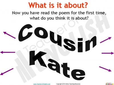 Cousin Kate by Christina Rossetti teaching resources lessons