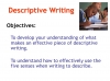 Descriptive Writing teaching resources unit of work