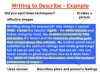 Descriptive Writing teaching resources unit of work