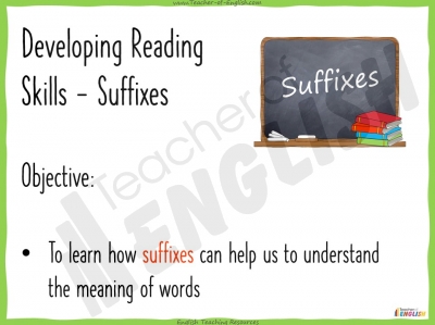 Developing Reading Skills - Suffixes teaching resources lessons