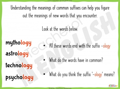 Developing Reading Skills - Suffixes teaching resources lessons