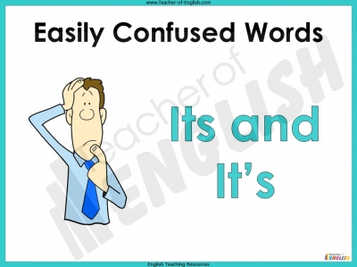 Easily Confused Words - Its and It's teaching resources lessons