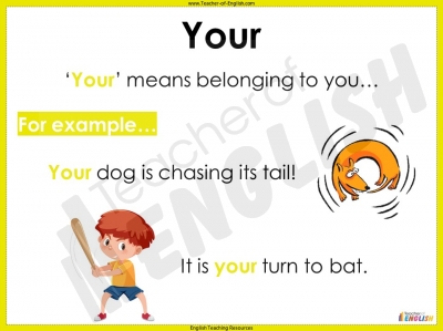 Easily Confused Words - Your and You're teaching resources KS2 lesson