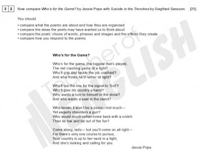 Eduqas GCSE English Literature Unseen Poetry teaching resources lessons