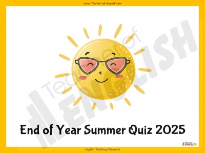 End of Year Summer Quiz 2025 teaching resources activities