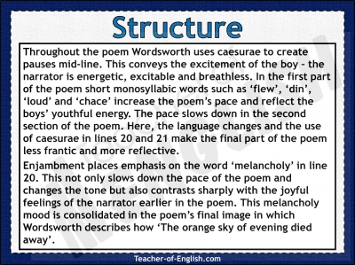 Excerpt from The Prelude - Wordsworth teaching resources lessons