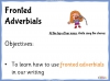 Fronted Adverbials - KS2 teaching resources lessons
