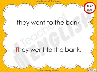 Full Stops and Capital Letters teaching resources lessons