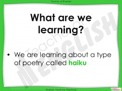 Haiku Poetry - Year 3 and 4 teaching resources lesson