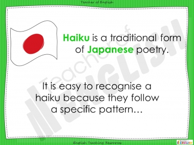 Haiku Poetry - Year 3 and 4 teaching resources lesson