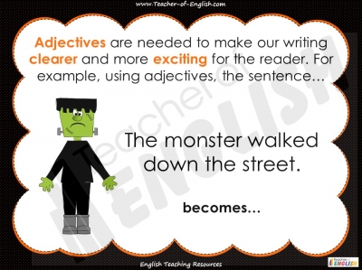 Halloween Adjectives teaching resources lessons