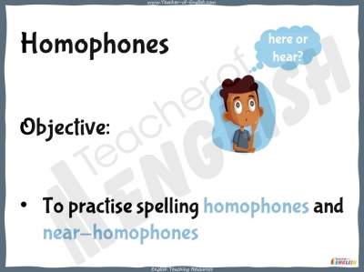 Homophones - Years 3 and 4 teaching resources lessons