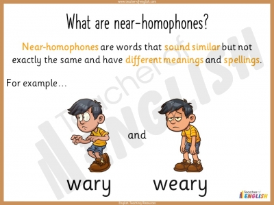 Homophones and Near-homophones - Years 3 and 4 teaching resources lesson