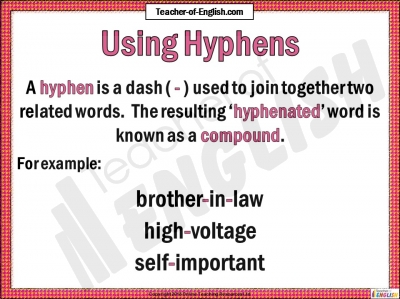 Hyphens and Brackets teaching resources lessons