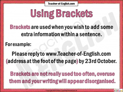 Hyphens and Brackets teaching resources lessons