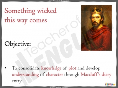 Macbeth - Act 4 teaching resources lesson