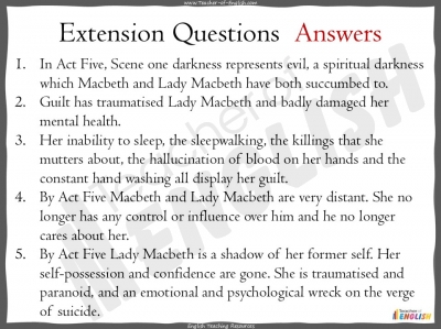 Macbeth - Act 5 teaching resources lessons