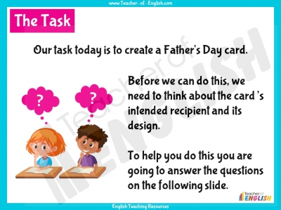 Make a Father's Day Card teaching resources lessons