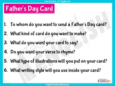 Make a Father's Day Card teaching resources lessons